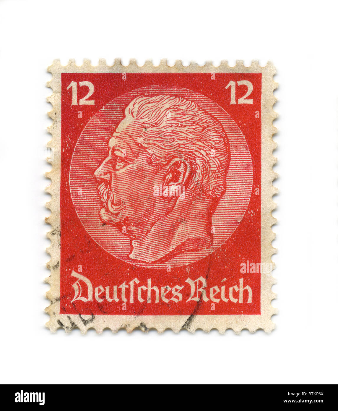 GERMANY - CIRCA 1934: An GERMANY Used Red Postage Stamp showing ...