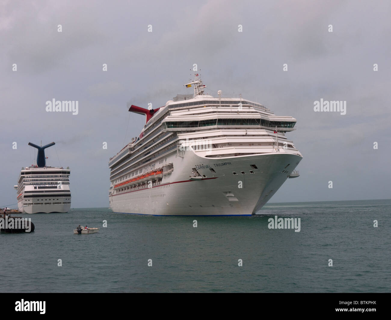 Cruise ship moored off Key West in the Florida Keys in the State of ...
