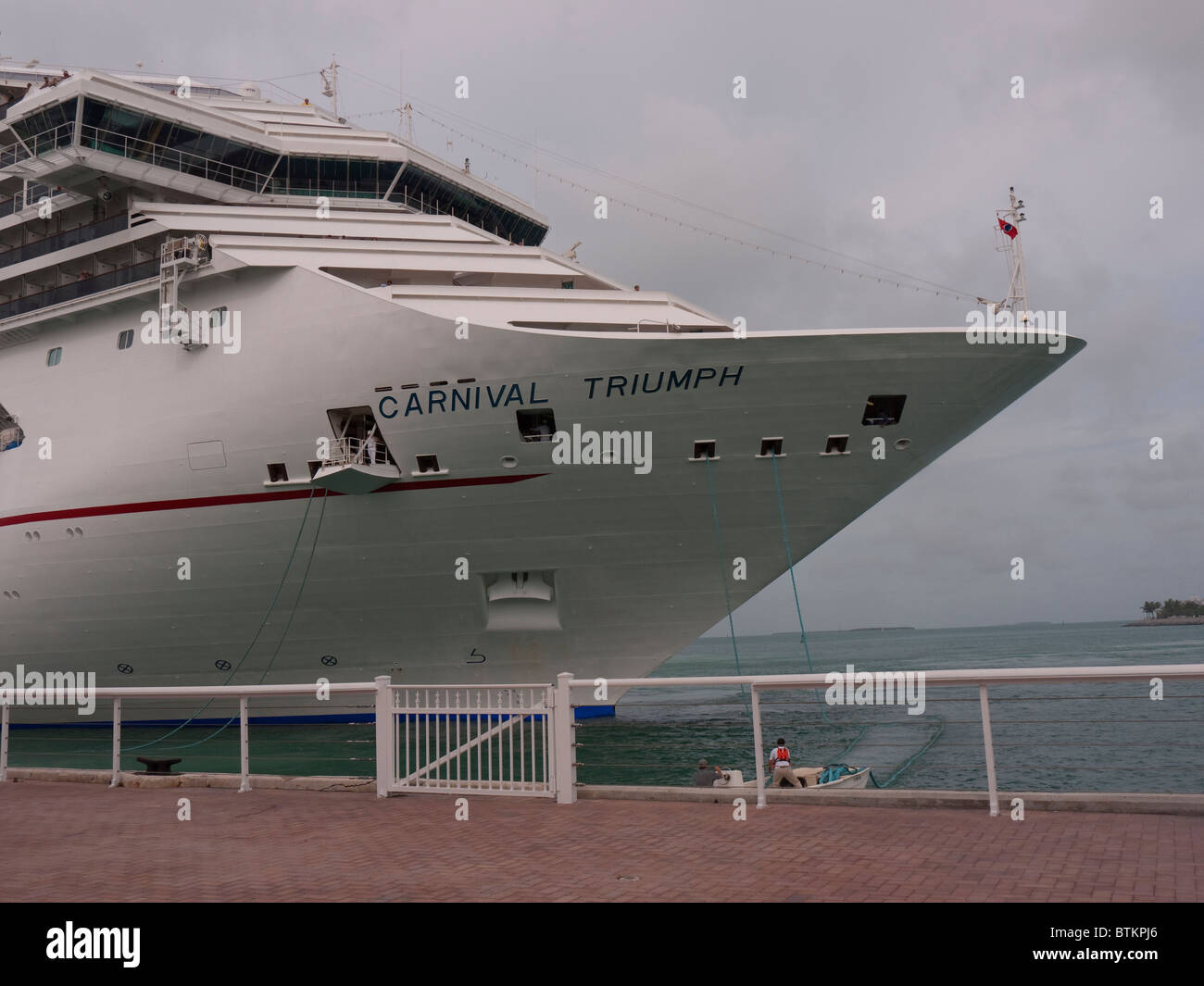Cruise ship moored off Key West in the Florida Keys in the State of ...