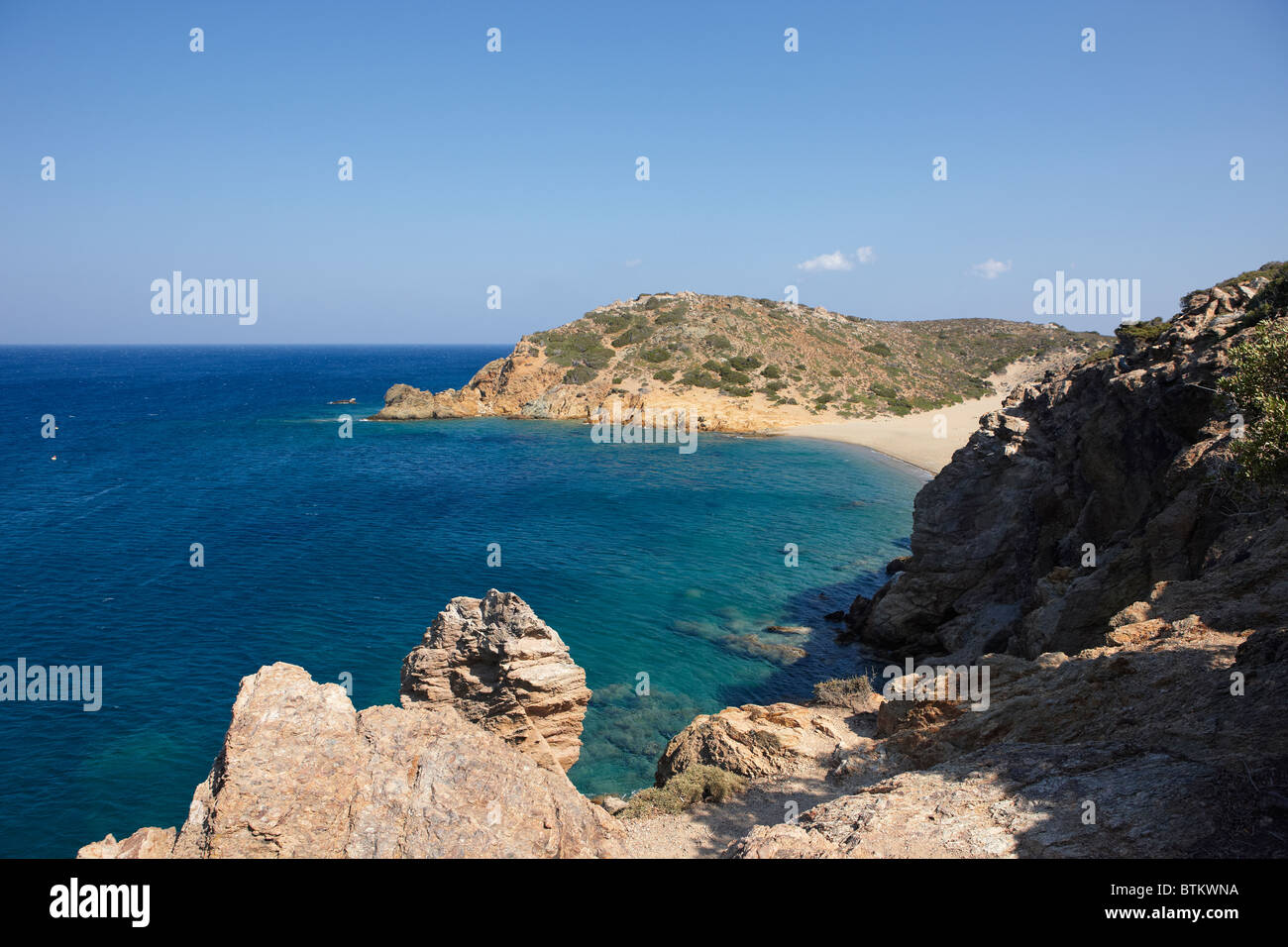 Secluded beach near Vai. Crete, Greece Stock Photo - Alamy