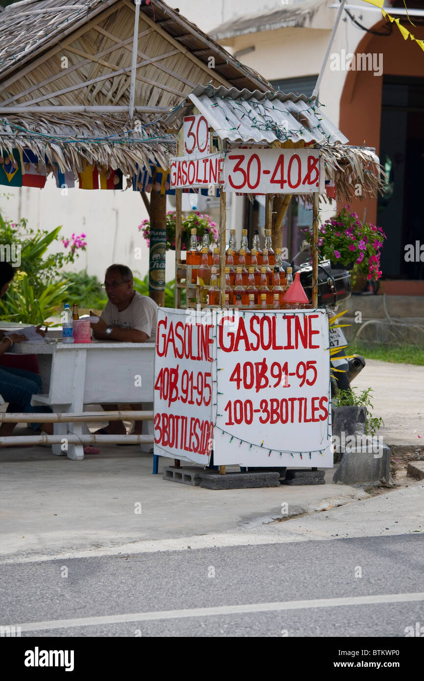 roadside petrol seller in thailand Stock Photo - Alamy