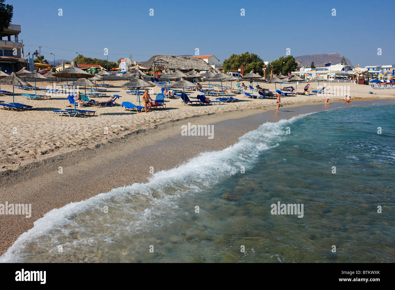 Beach near Hersonissos. Crete, Greece Stock Photo - Alamy