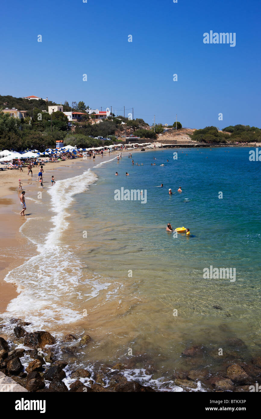 Faedra Beach. Gulf of Mirabello, Crete, Greece Stock Photo - Alamy