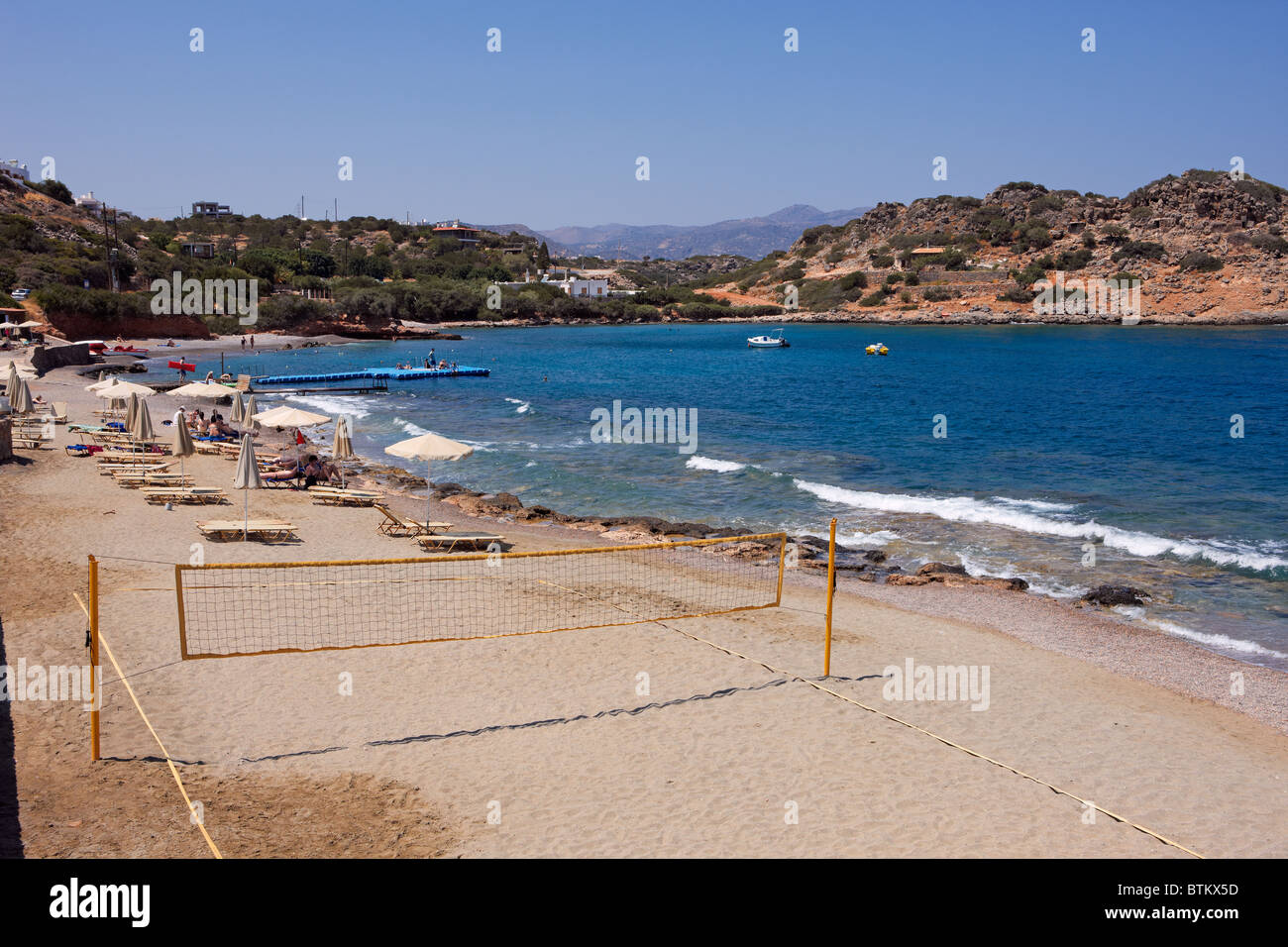 Beach near Aquis Blue Marine Resort. Crete, Greece Stock Photo - Alamy