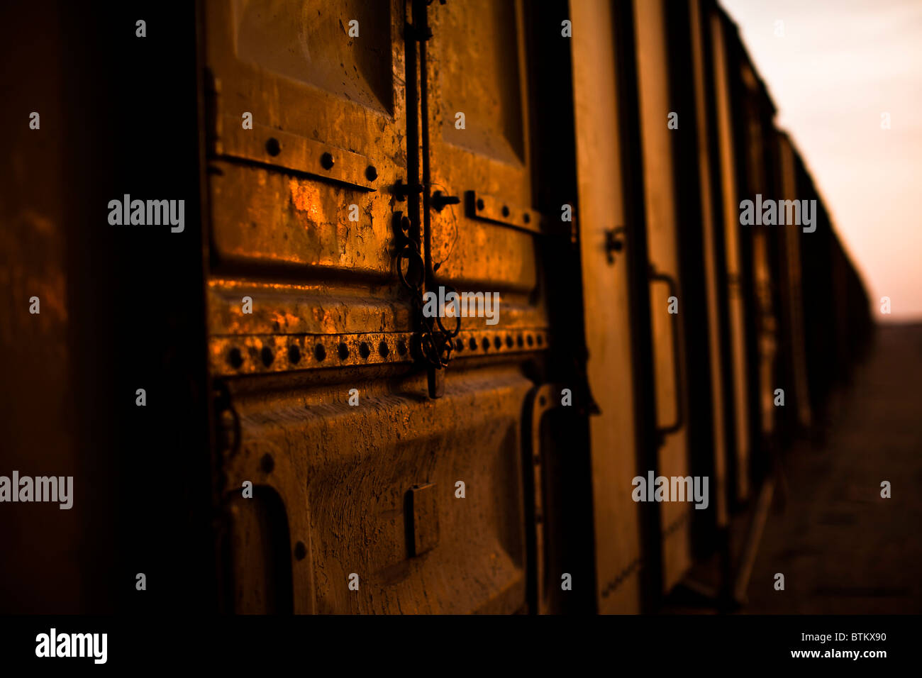 Sun reflecting rust Stock Photo - Alamy