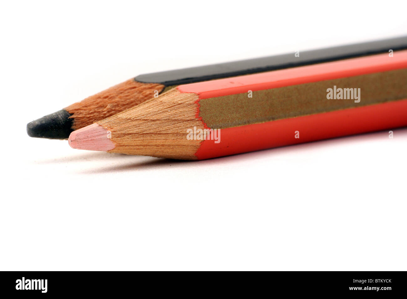 A line of colorful crayons. All isolated on white background Stock ...