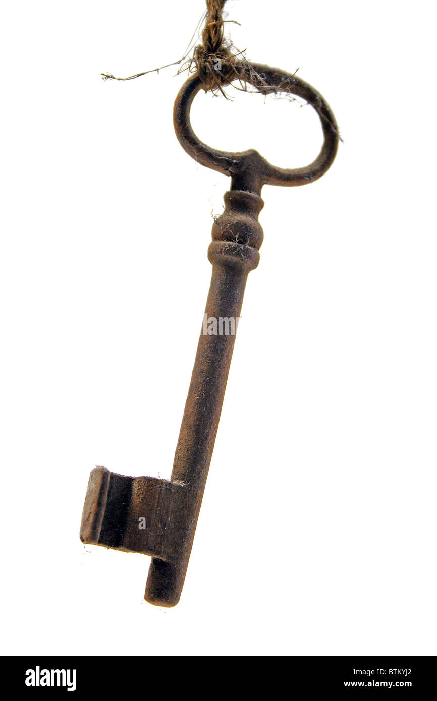 A close up of an old-fashioned metal key Stock Photo - Alamy