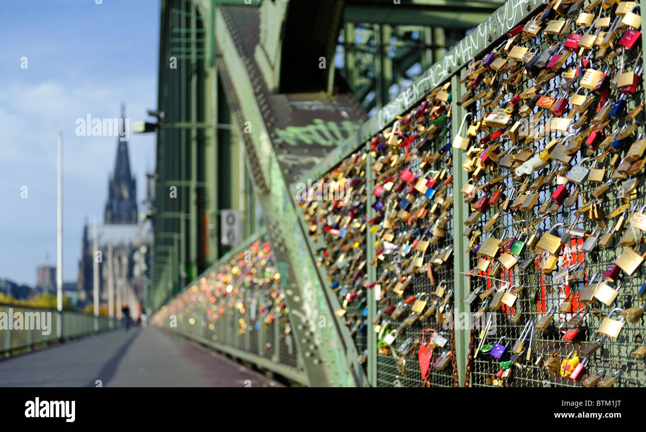 Love Padlocks on the Hohenzollern Bridge in Cologne Germany Stock Photo ...