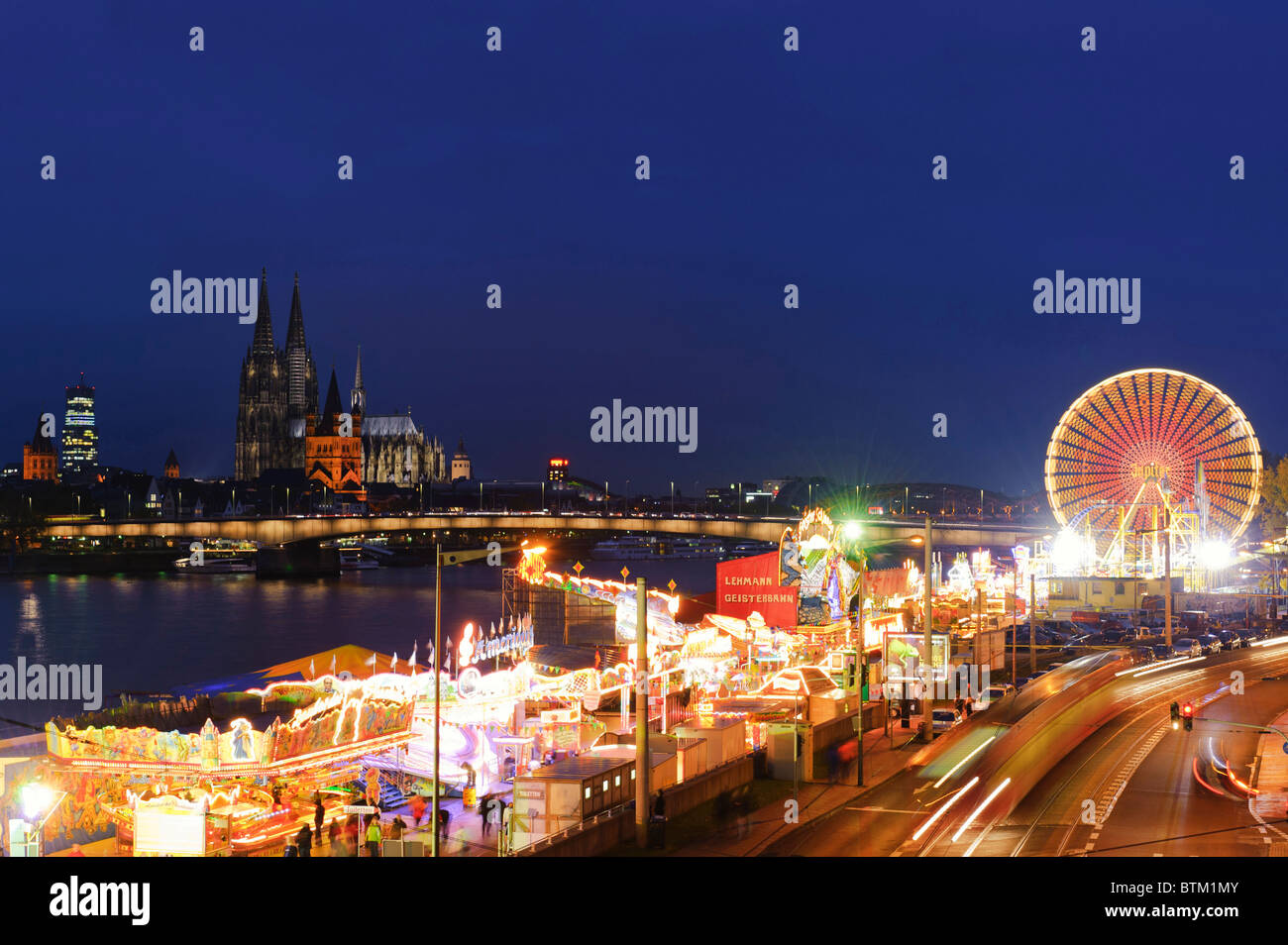 Panoarama of Cologne with Fair Stock Photo - Alamy
