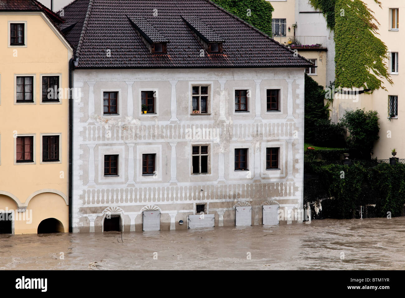 Flood and flooding of streets in Steyr, Austria Stock Photo - Alamy