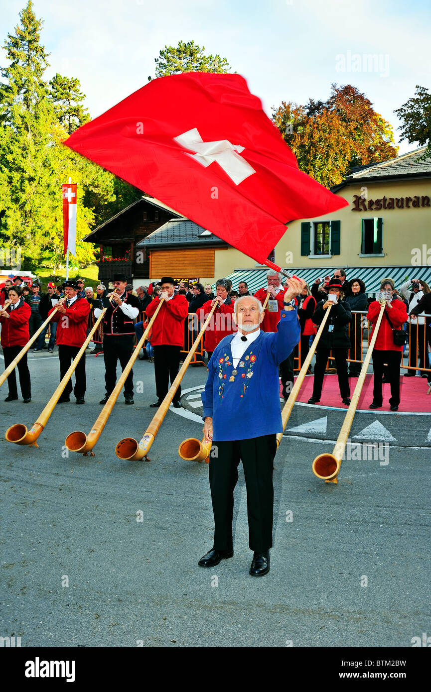 Flag throwing is a traditional activity in Switzerland, usually ...