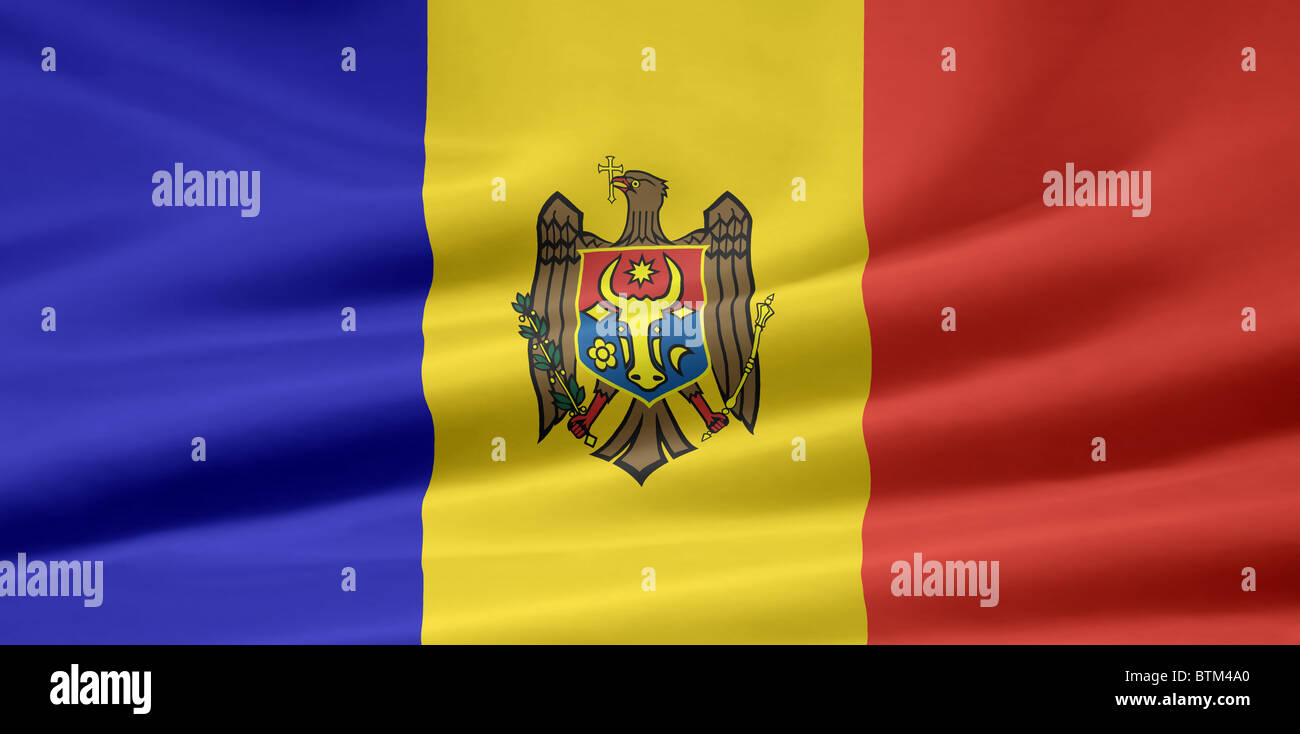 High resolution flag of Moldova Stock Photo - Alamy
