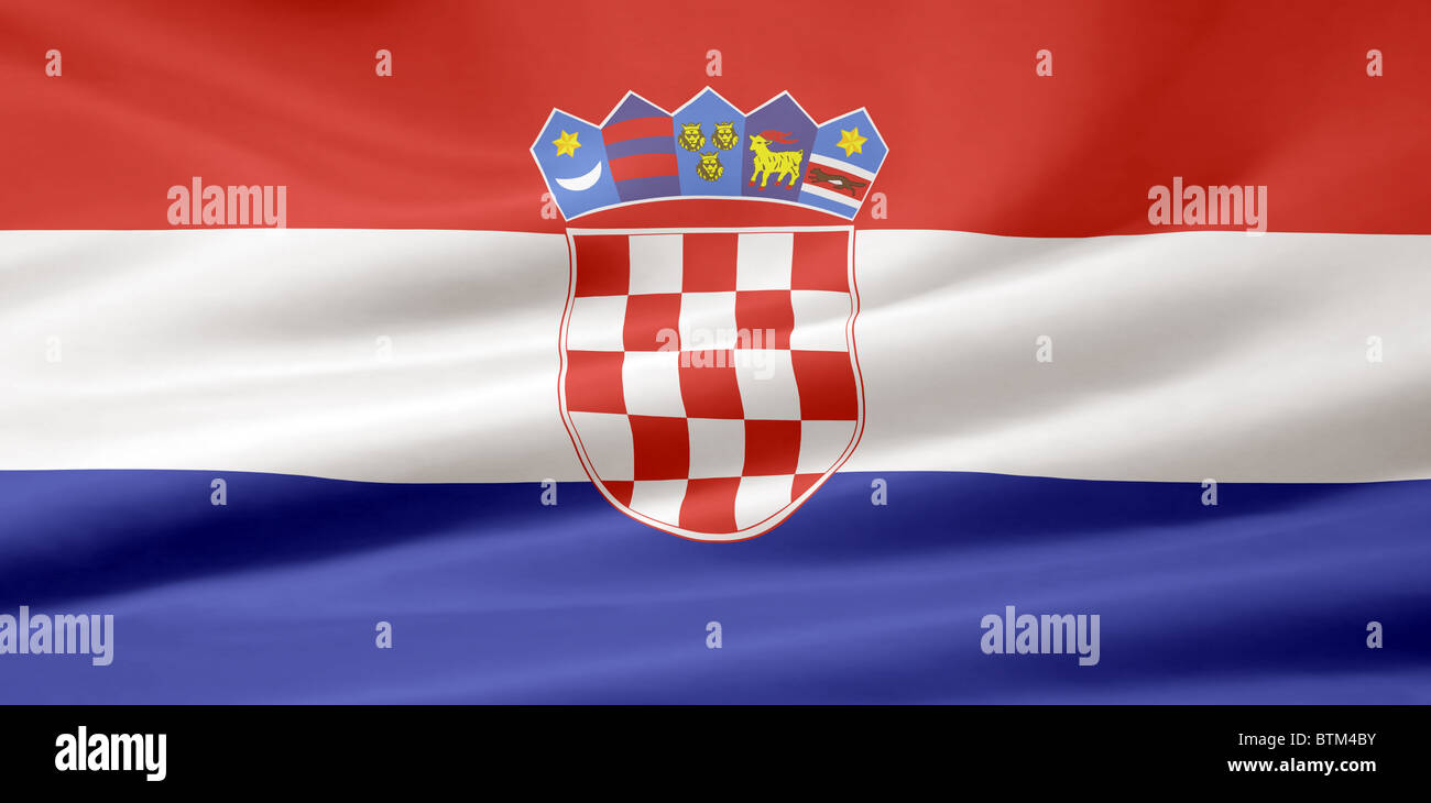 High resolution flag of Croatia Stock Photo - Alamy