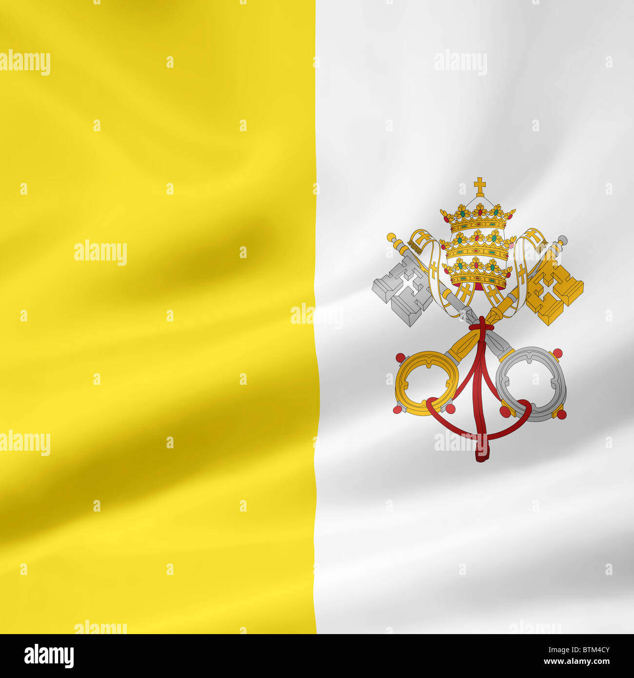 High resolution flag of the Vatican City State Stock Photo - Alamy