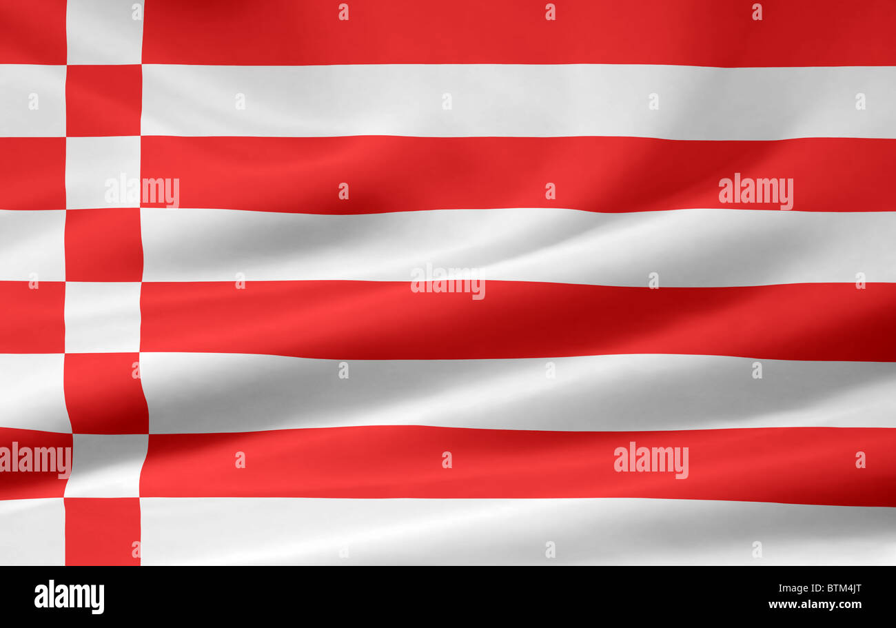 High resolution flag of Bremen Stock Photo - Alamy