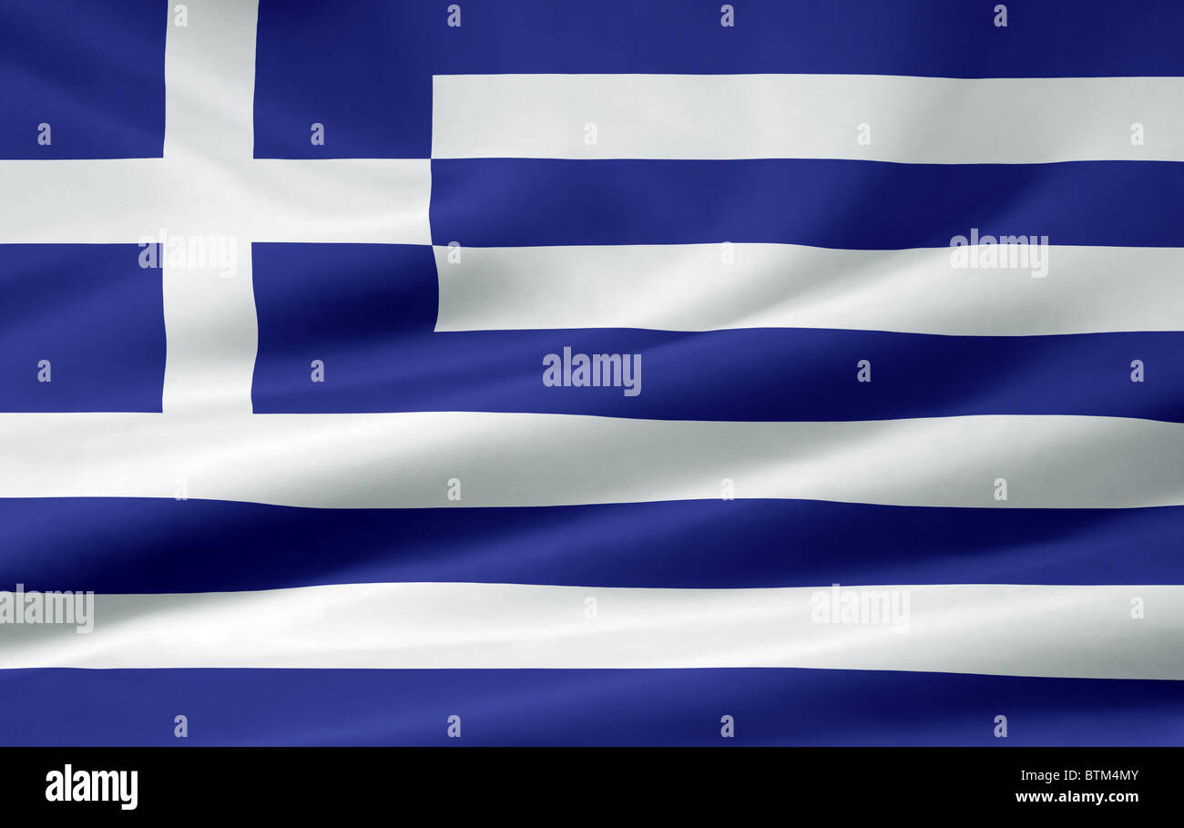 High resolution flag of Greece Stock Photo - Alamy