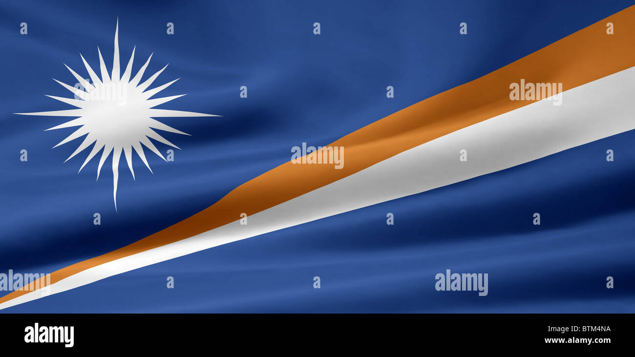 High resolution flag of the Marshall Islands Stock Photo - Alamy