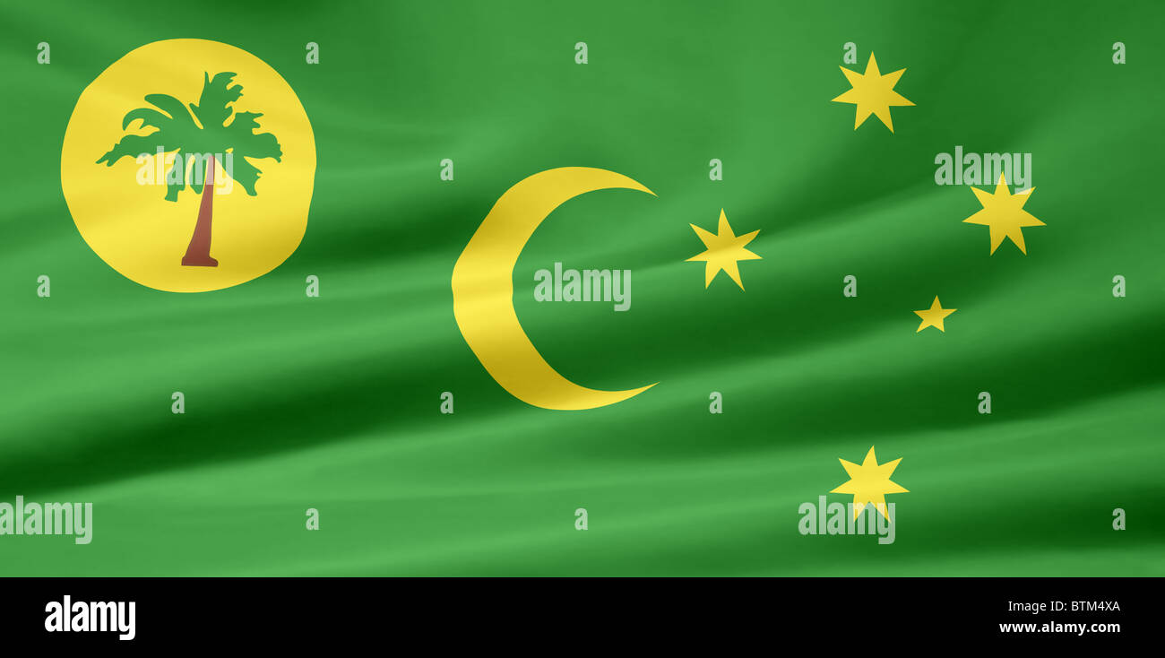 High resolution flag of the Cocos Islands Stock Photo - Alamy