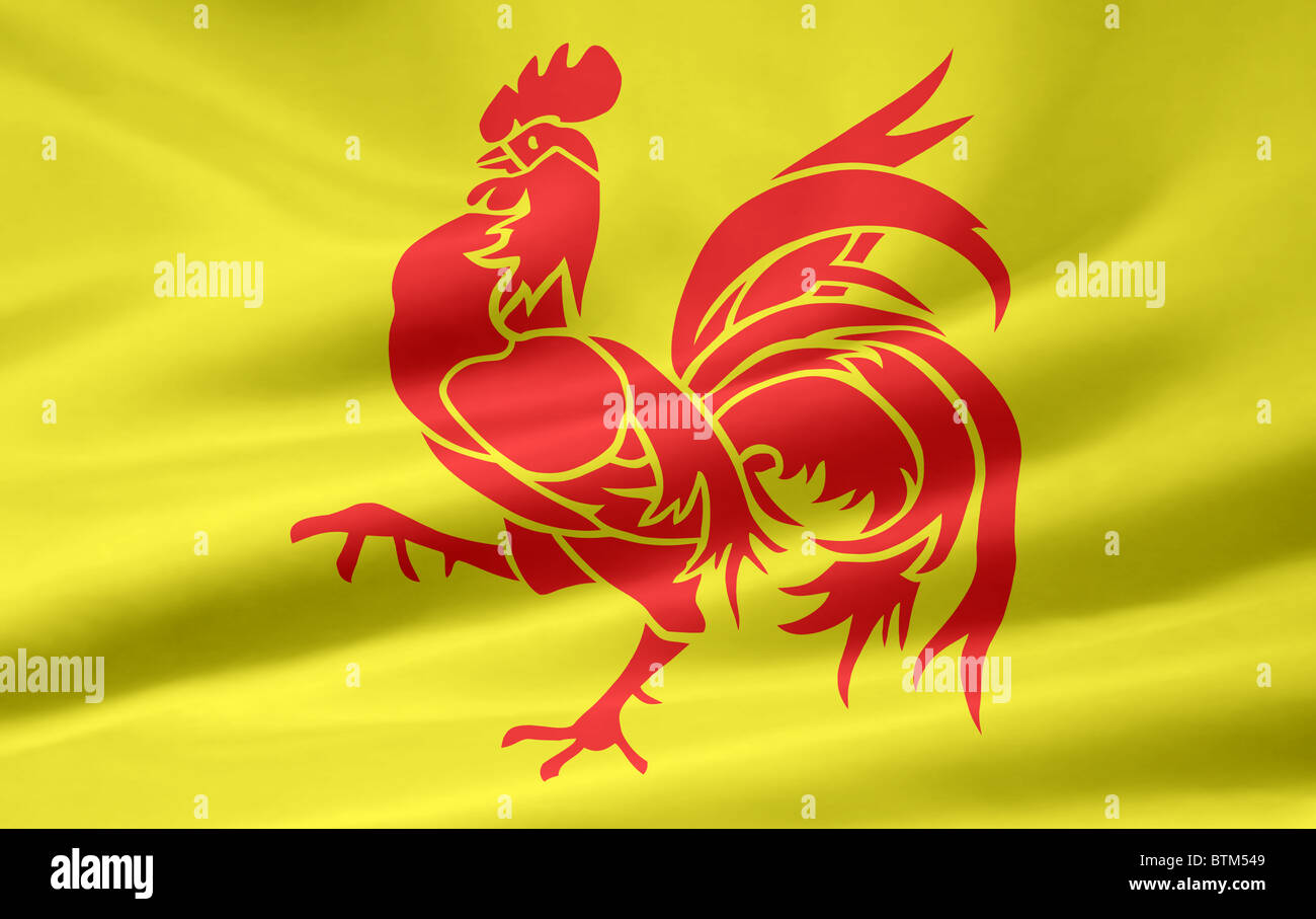 High resolution flag of Wallonia Stock Photo - Alamy