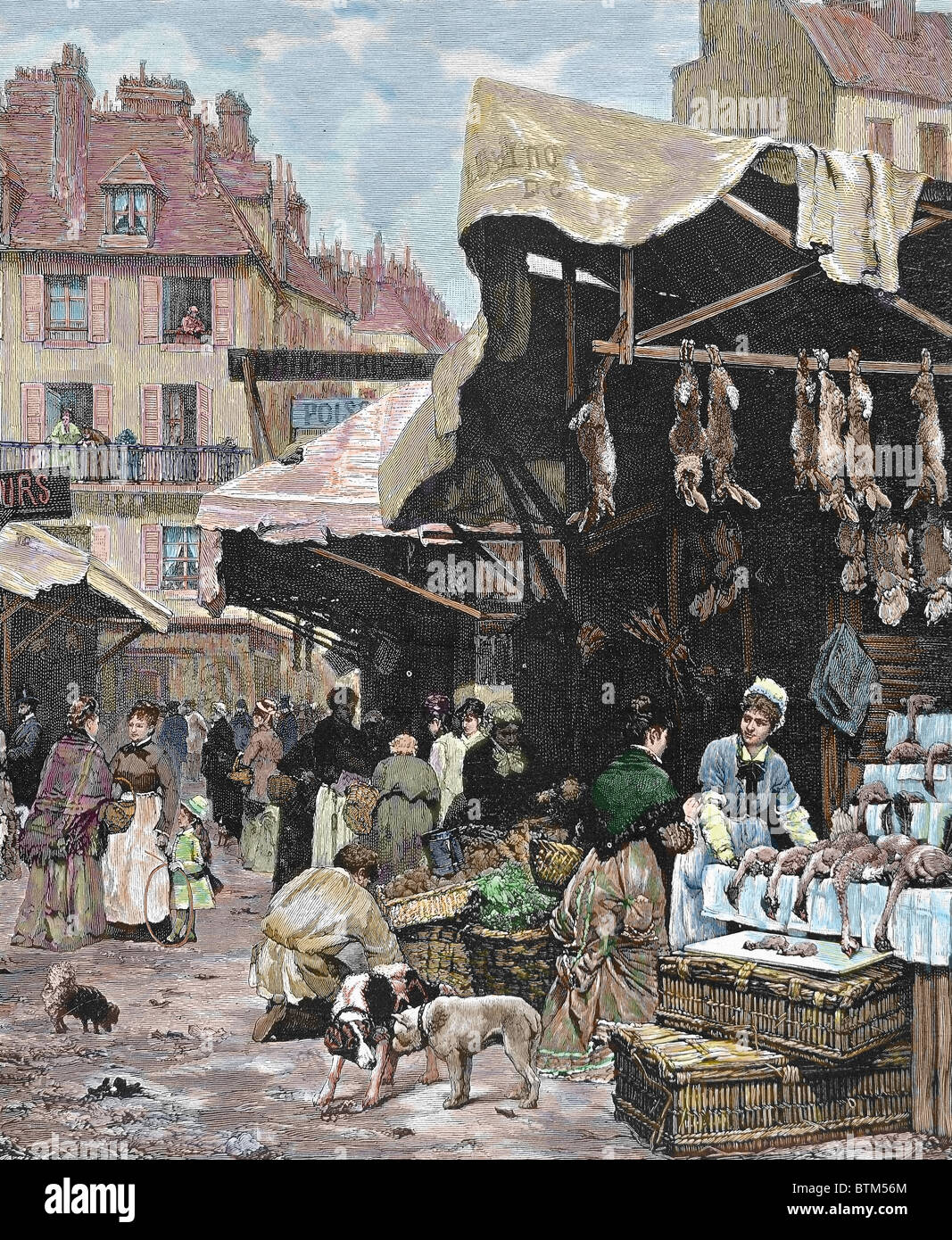 Paris market 19th century hi-res stock photography and images - Alamy