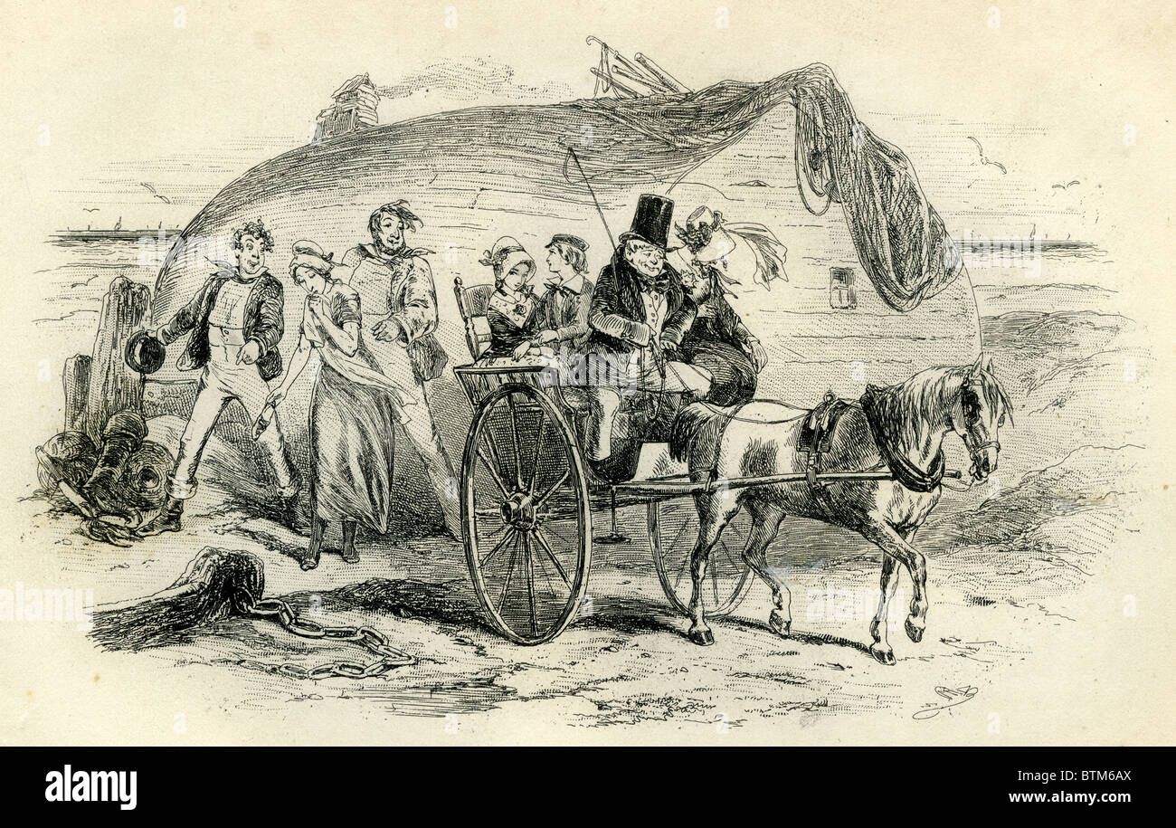 David Copperfield, “Mrs. Gummidge casts a damp on our departure” Stock ...