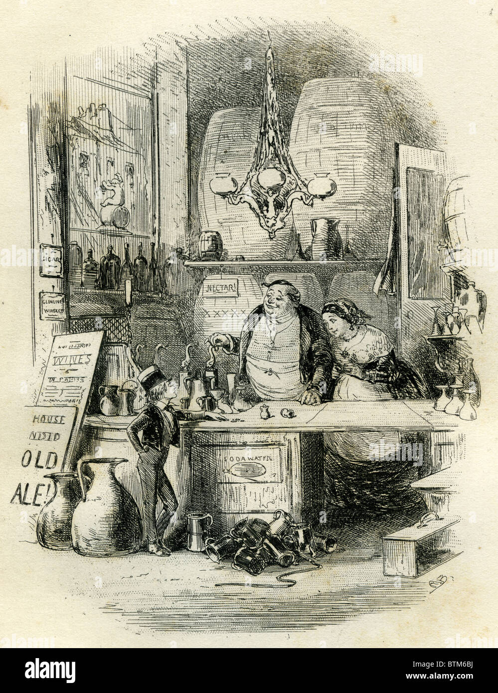 David Copperfield, “My magnificent order at the public house” Stock ...
