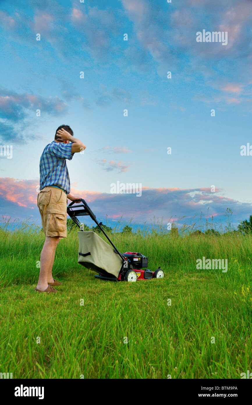 Mowing tall grass hi-res stock photography and images - Alamy