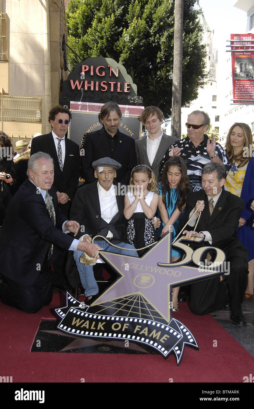 Star on the Hollywood Walk of Fame Ceremony for Dennis Hopper Stock ...