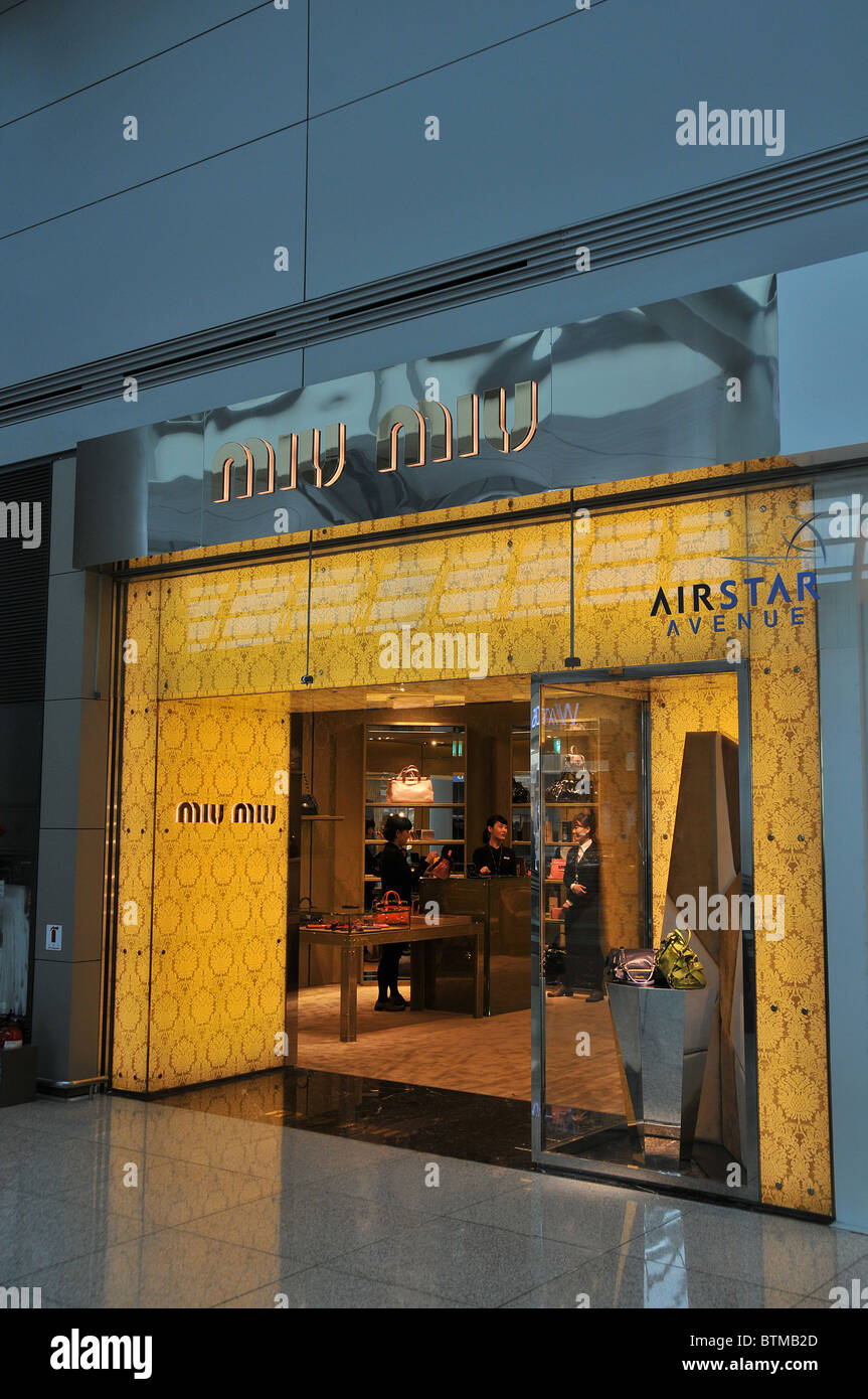 Miu Miu duty free shop, Narita, Japan Stock Photo - Alamy