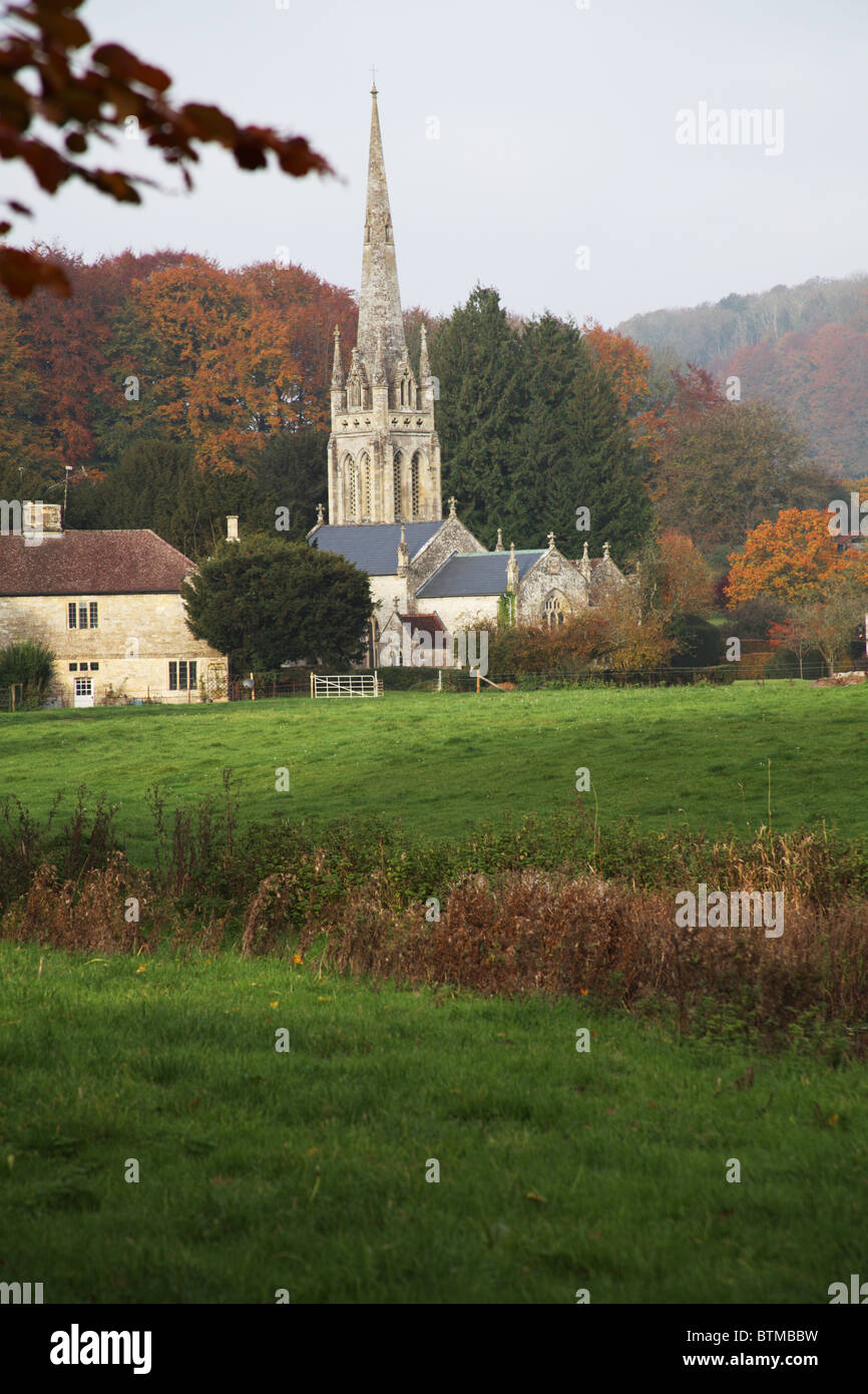 Teffont Evias Church and Manor House, Wiltshire, England Stock Photo ...