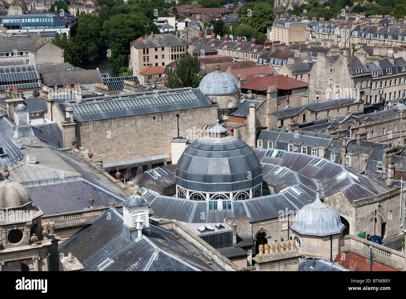 Aerial view of the Octagon, Milsom Street, Bath, England, UK Stock ...
