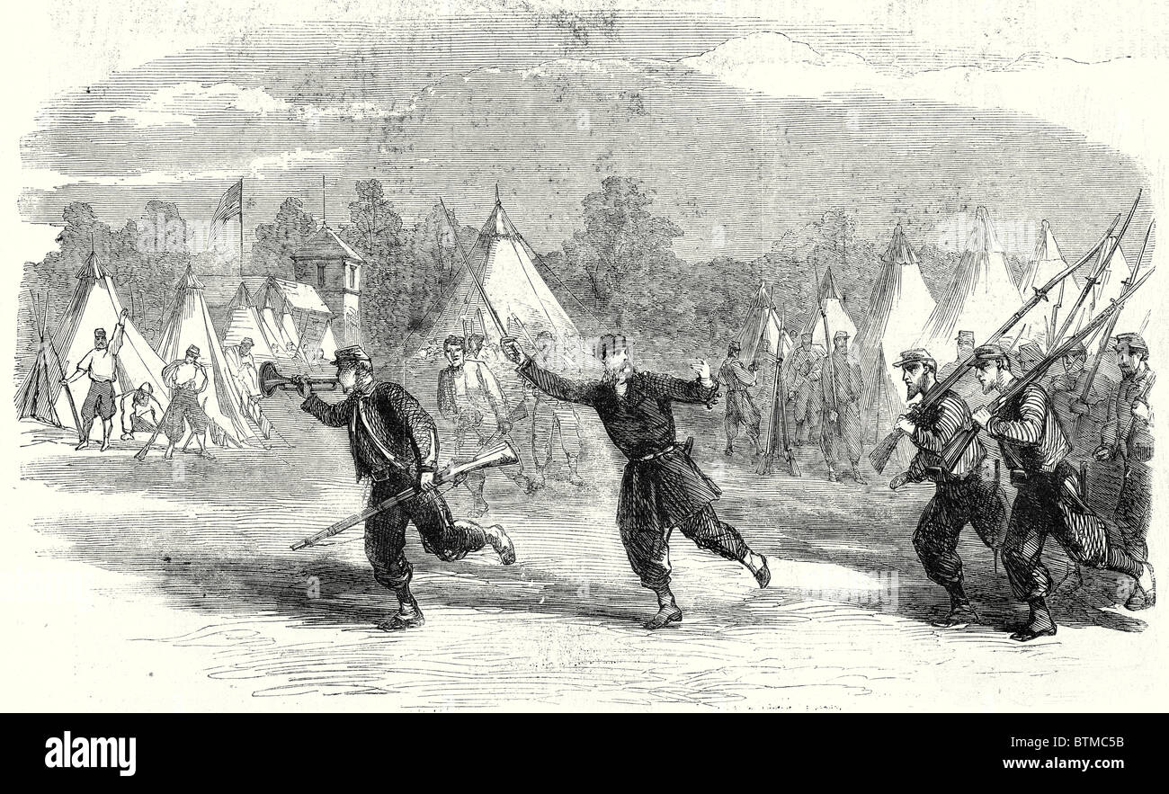 The Civil War In America; New York Firemen Zouaves, 1861 Stock Photo ...