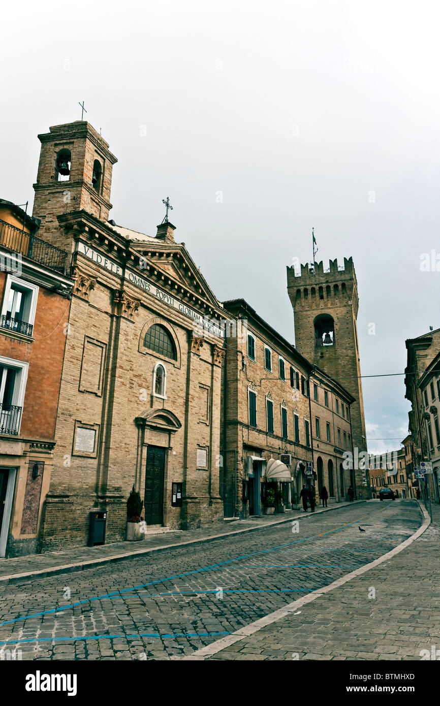 Recanati city center, Ancona, Marche, Italy Stock Photo - Alamy