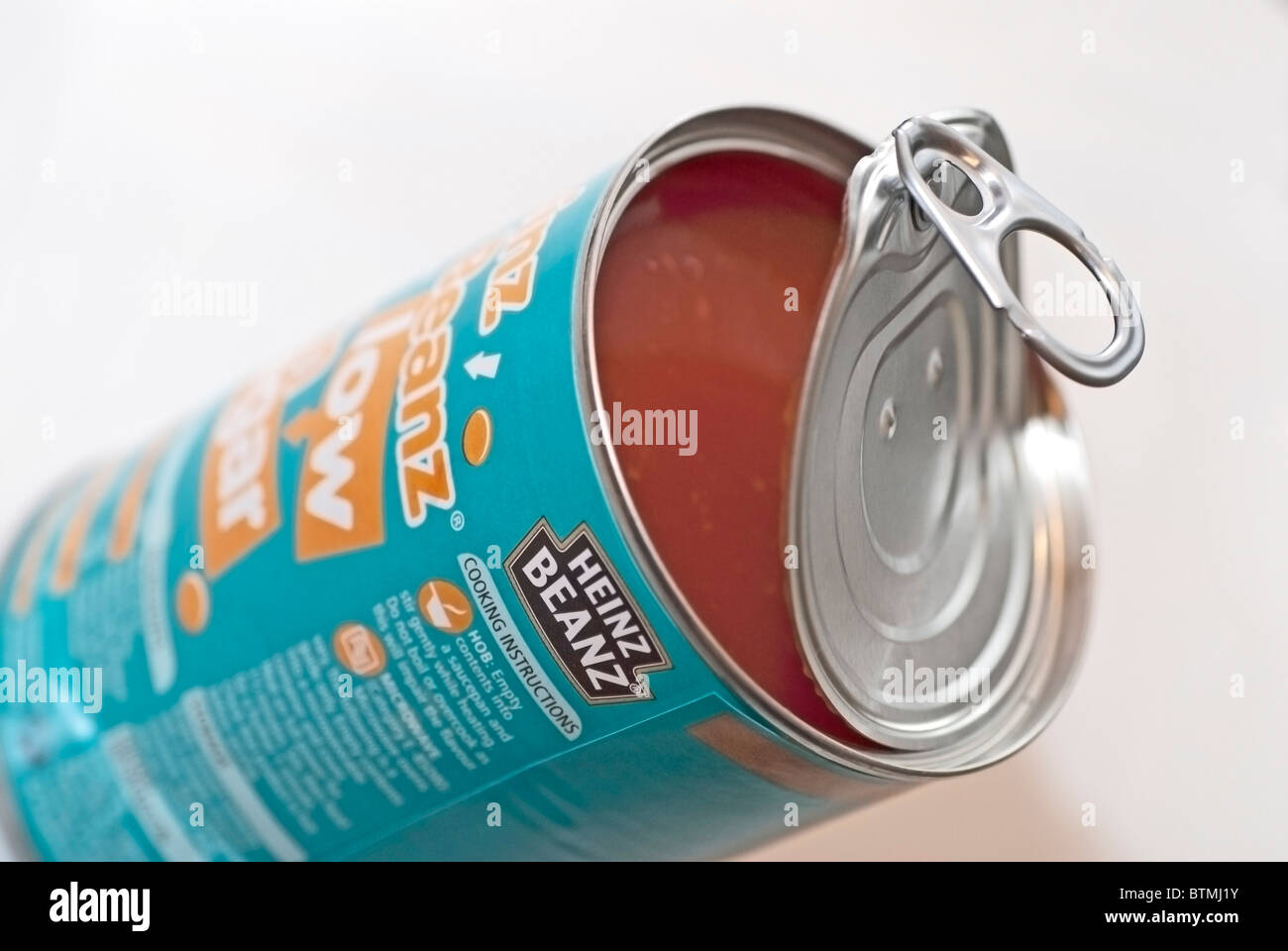Ring Pull On Baked Beans Can Stock Photo - Alamy