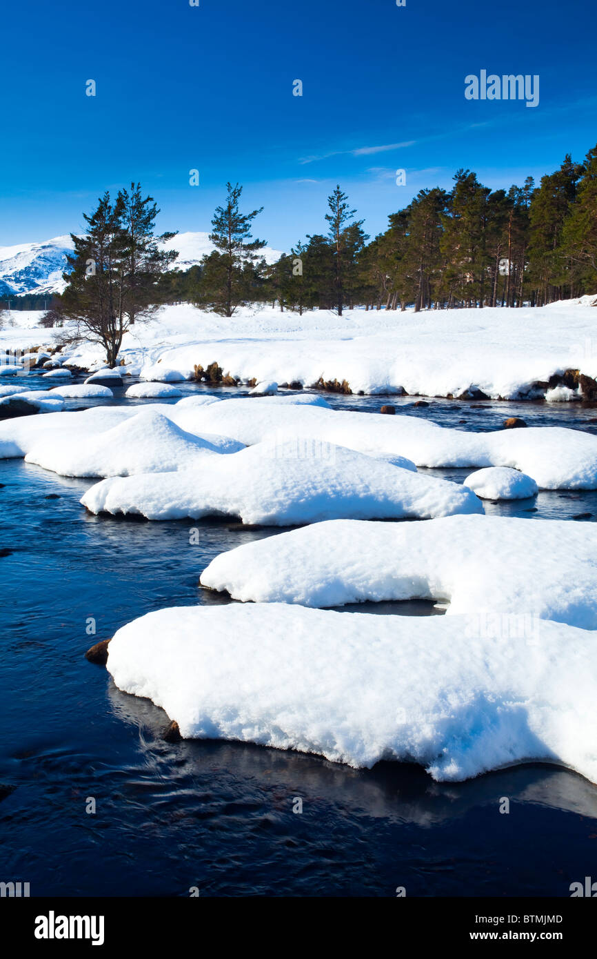 Scotland, Scottish Highlands, Cairngorms National Park. The snow ...