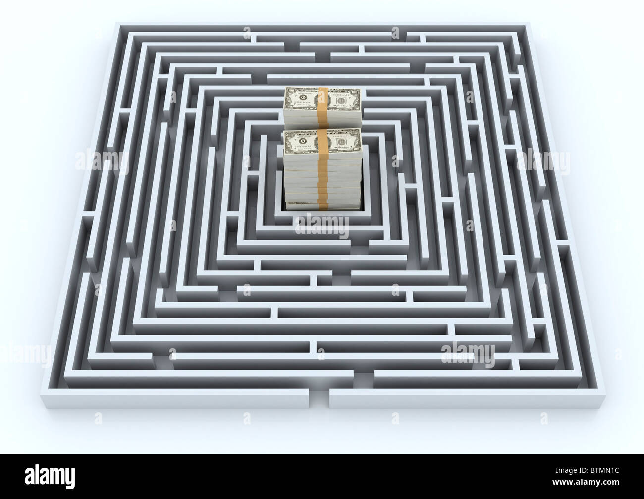 maze with money Stock Photo - Alamy