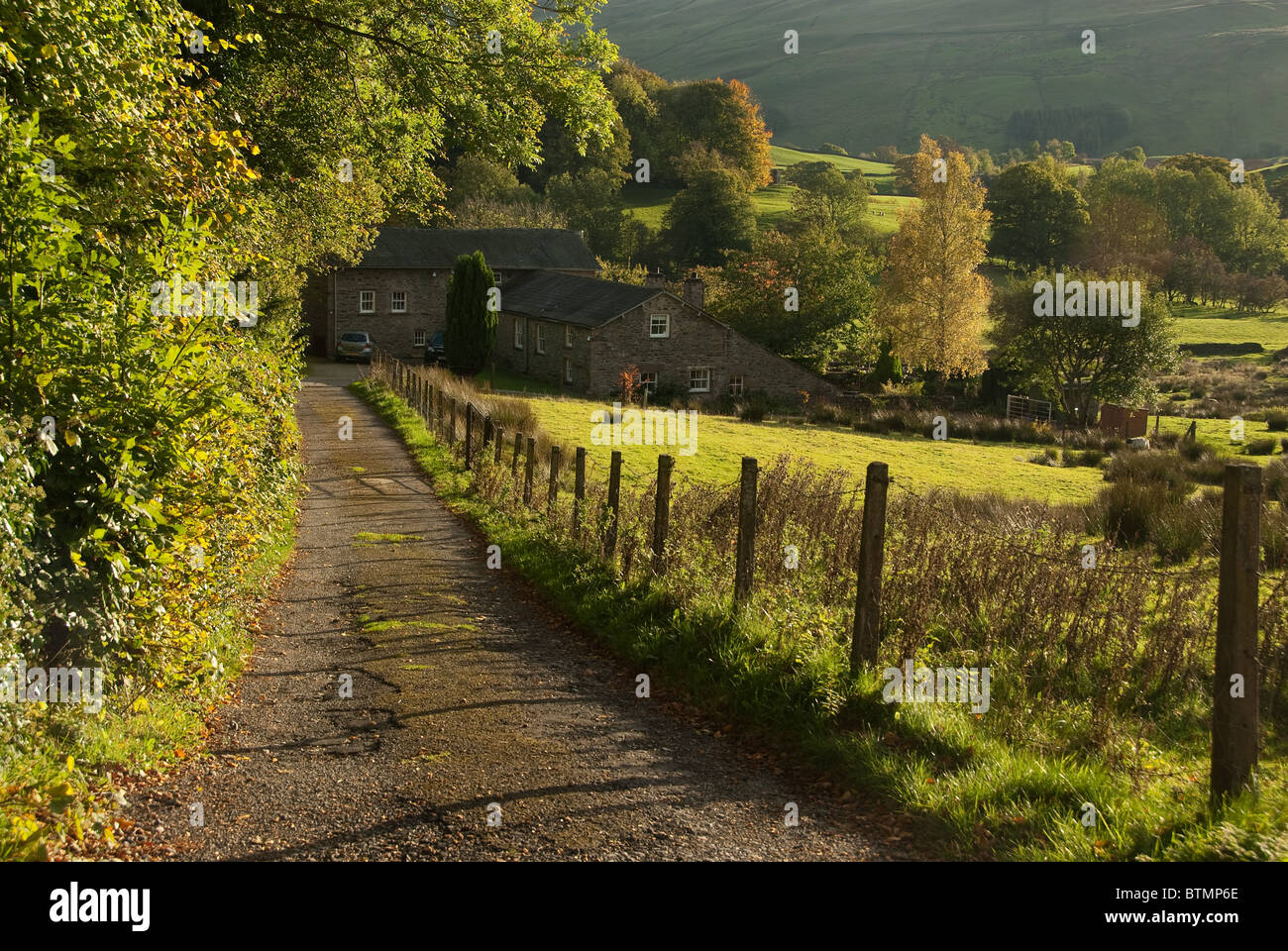 Path leading to Yorkshire farm Stock Photo - Alamy