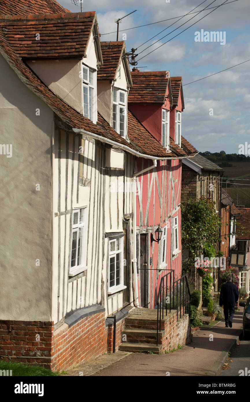 Buildings in the Historic Wool Village of Lavenham in Suffolk Stock ...