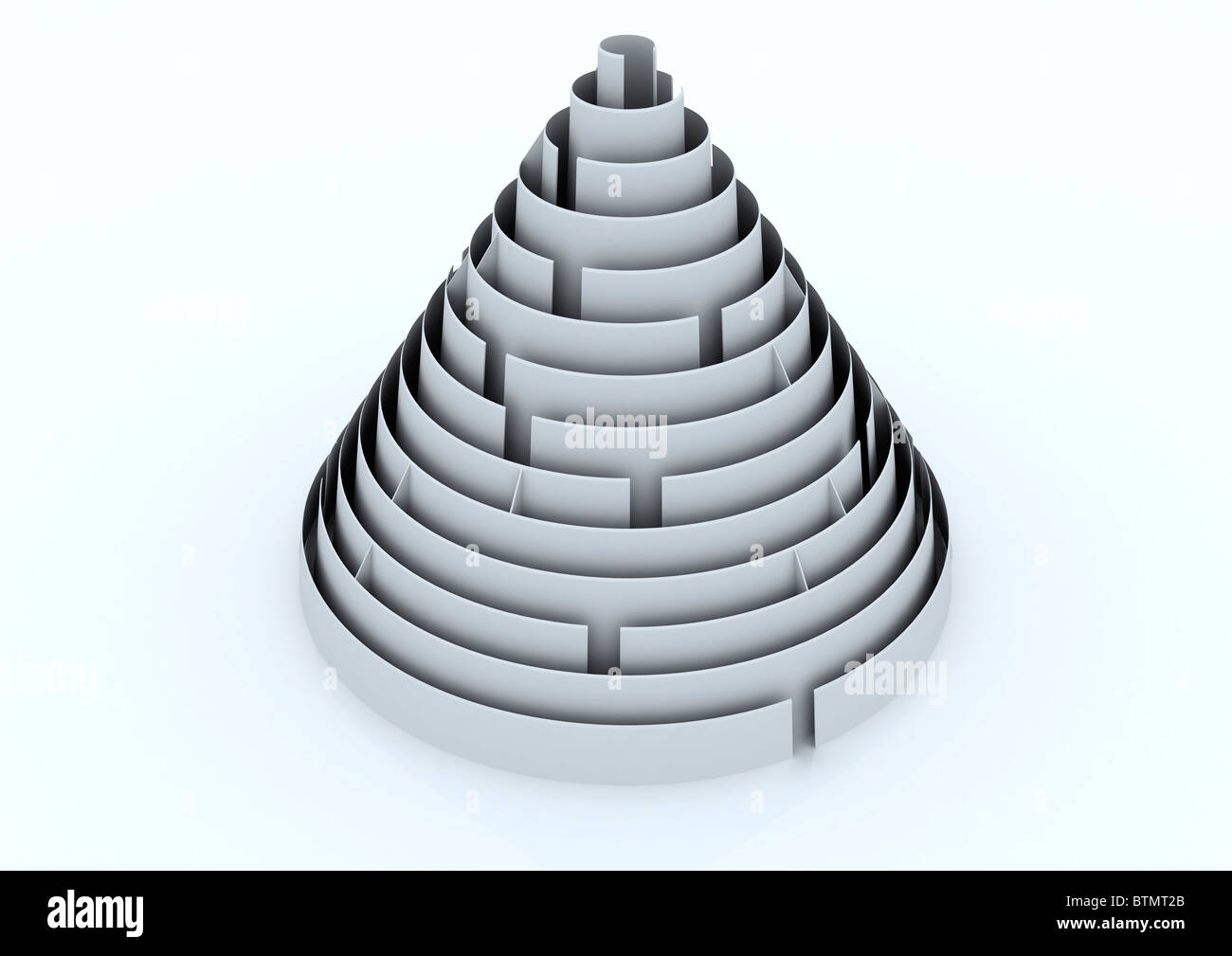 round maze pyramid Stock Photo - Alamy