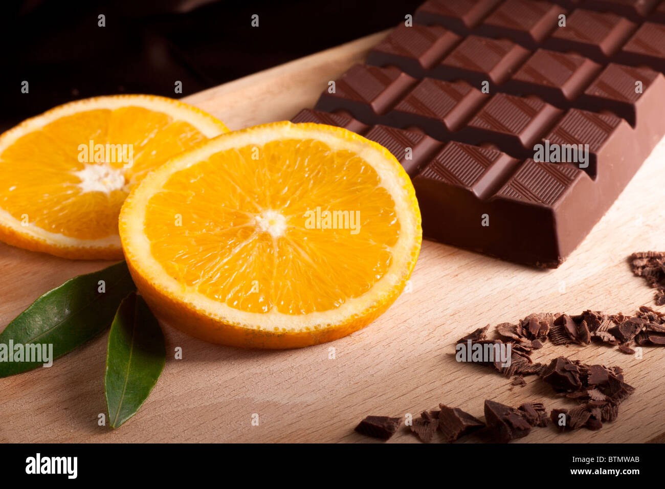 Orange and chocolate Stock Photo - Alamy