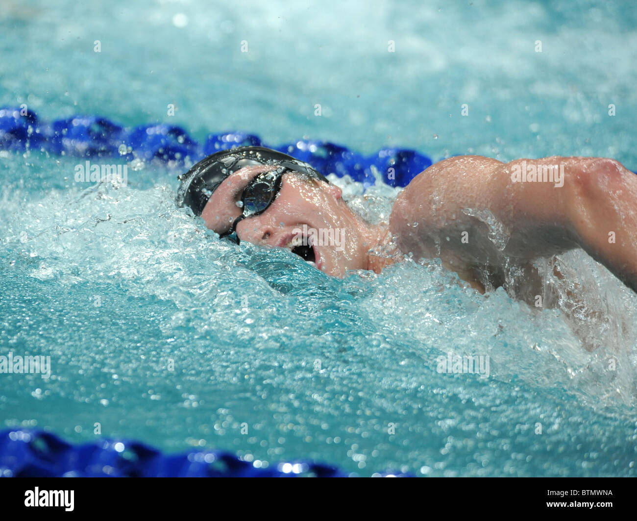 Freestyle action swimming shot Stock Photo - Alamy