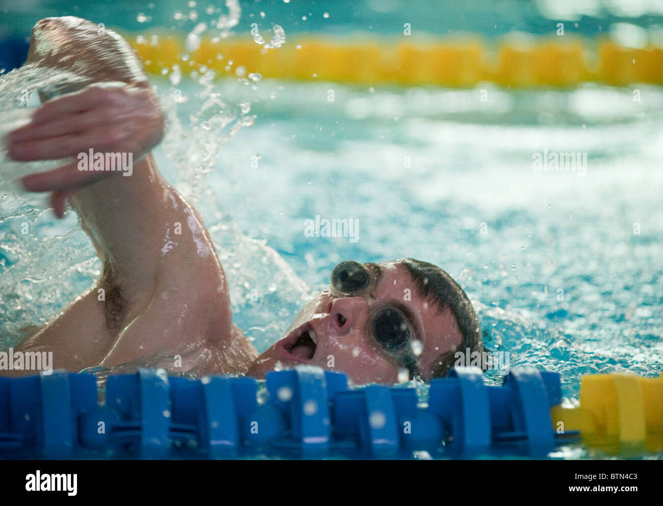 Freestyle action swimming shot Stock Photo - Alamy