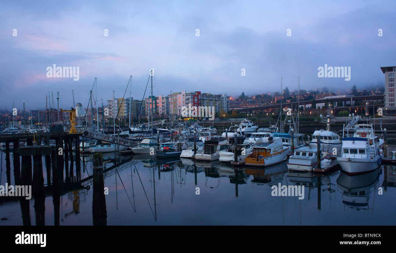 Tacoma Washington from the Tide Flats across the Thea Foss Waterway ...