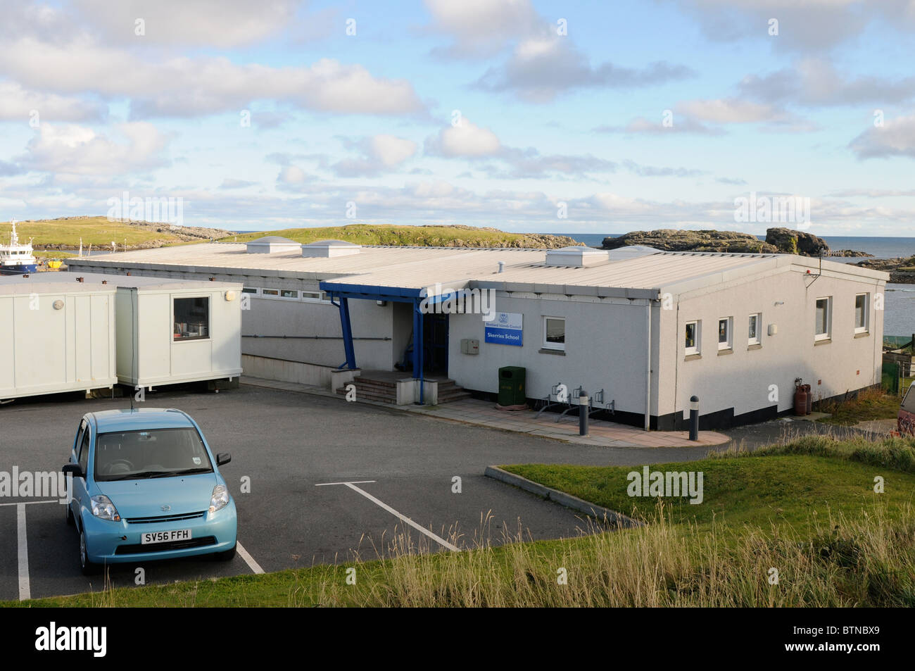 Out Skerries School one of the remotest schools in the UK Stock Photo ...
