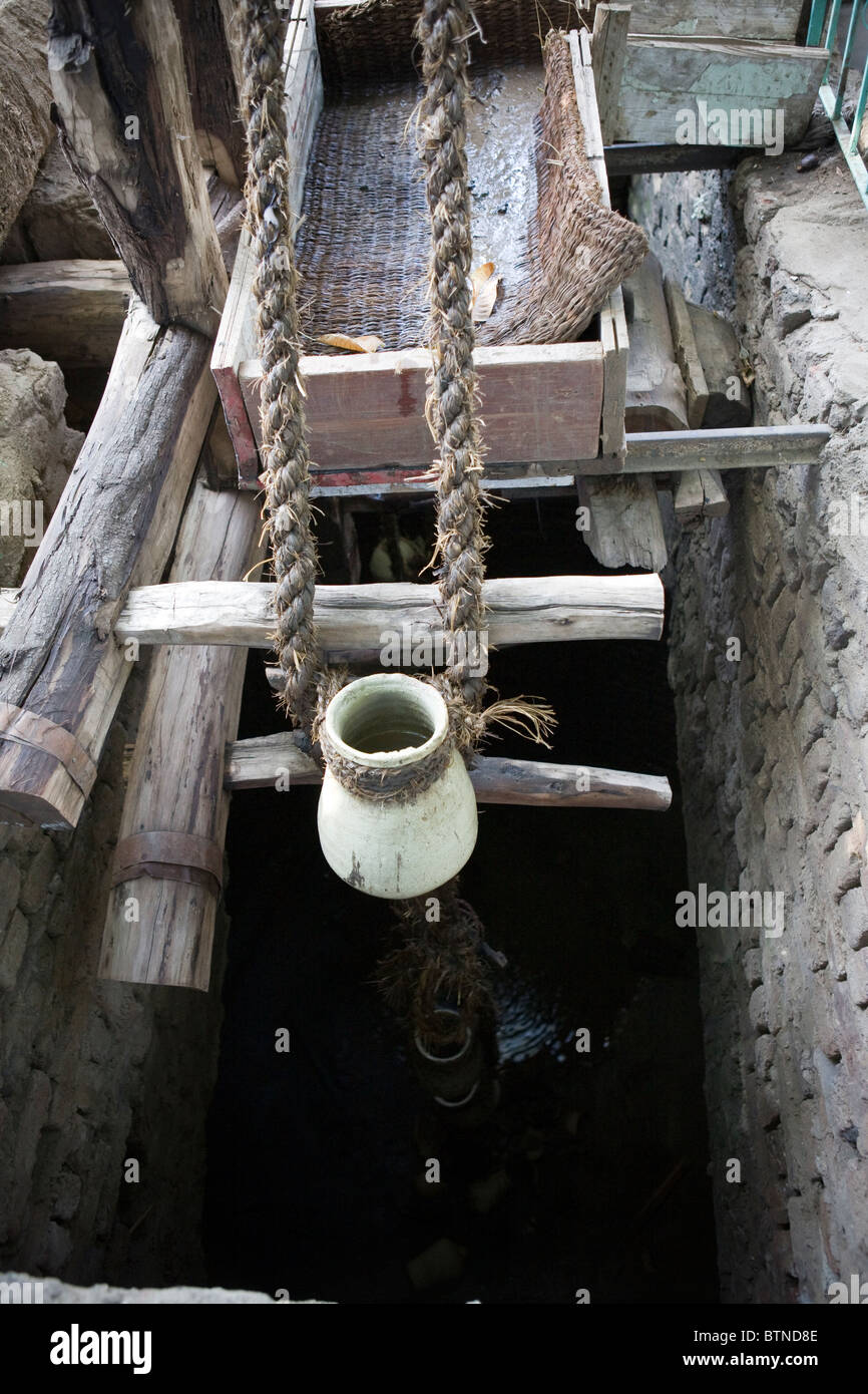 Water carrier at canal edge near Luxor Egypt Stock Photo - Alamy