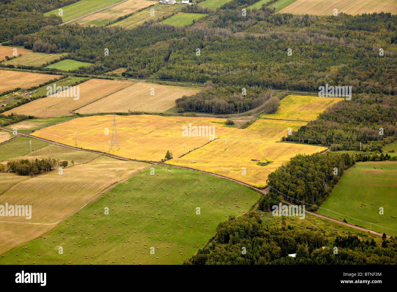 Carleton-Saint-Omer from the air, Gaspe, Quebec, Canada Stock Photo - Alamy