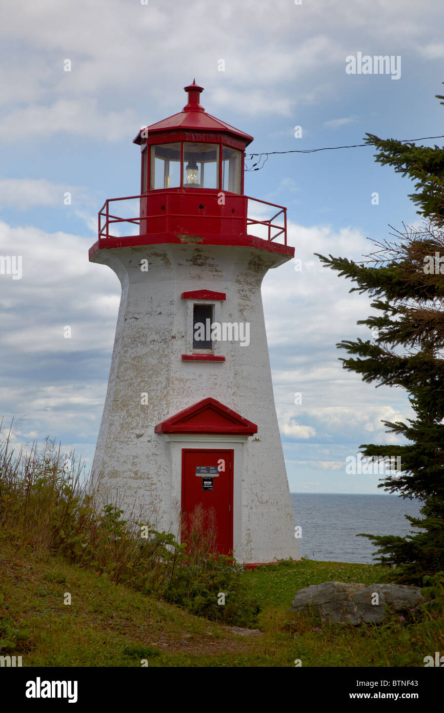 Port Daniel Lighthouse, Gaspe, Quebec, Canada Stock Photo - Alamy