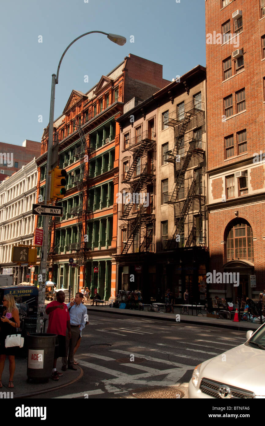 Commercial brown stone building SOHO Manhattan New York Stock Photo - Alamy