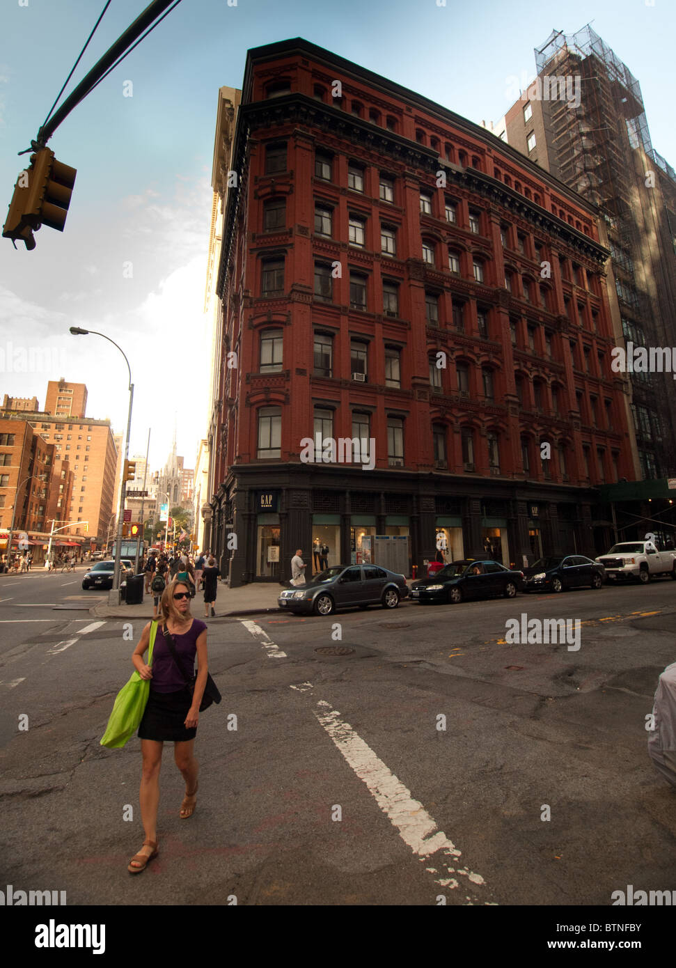 Classic red brick commercial building Mid-town Manhattan July 30 2010 6 ...