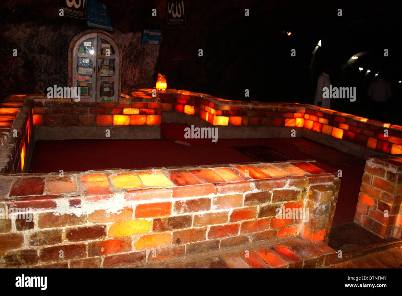 A small Mosque made of salt bricks inside the Khewra salt mines complex ...